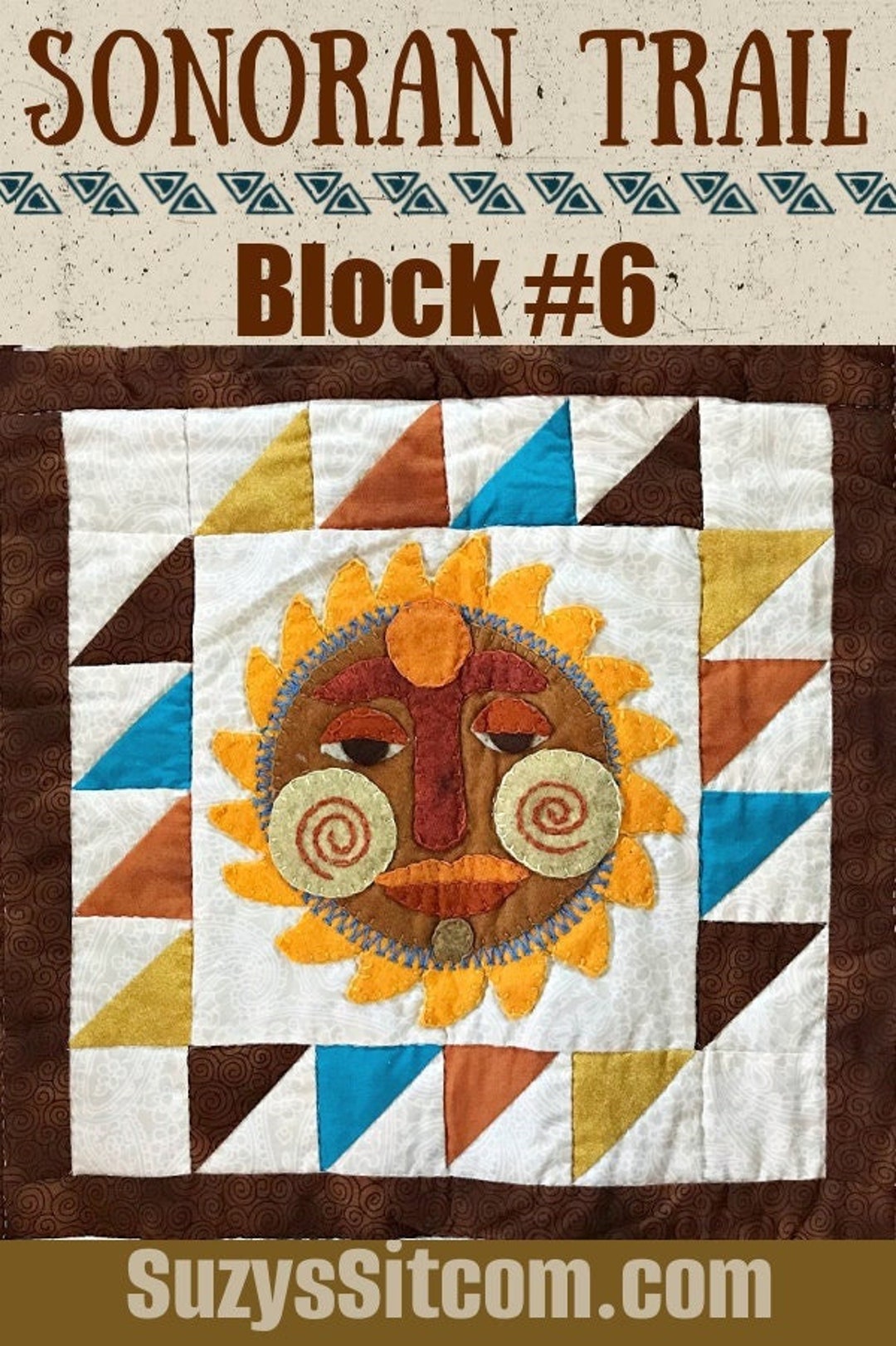 Sonoran Trail, Sun, Southwest, PDF Pattern, Digital Pattern, Quilt ...
