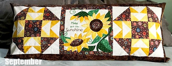 Bench Pillow Cover Patterns, Applique Quilt Block, Full Set (digital ...