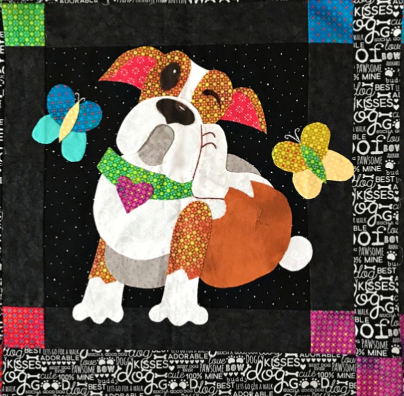 Dog, Happy Tails Quilt Pattern, Quilt Block Pattern, PDF Pattern ...