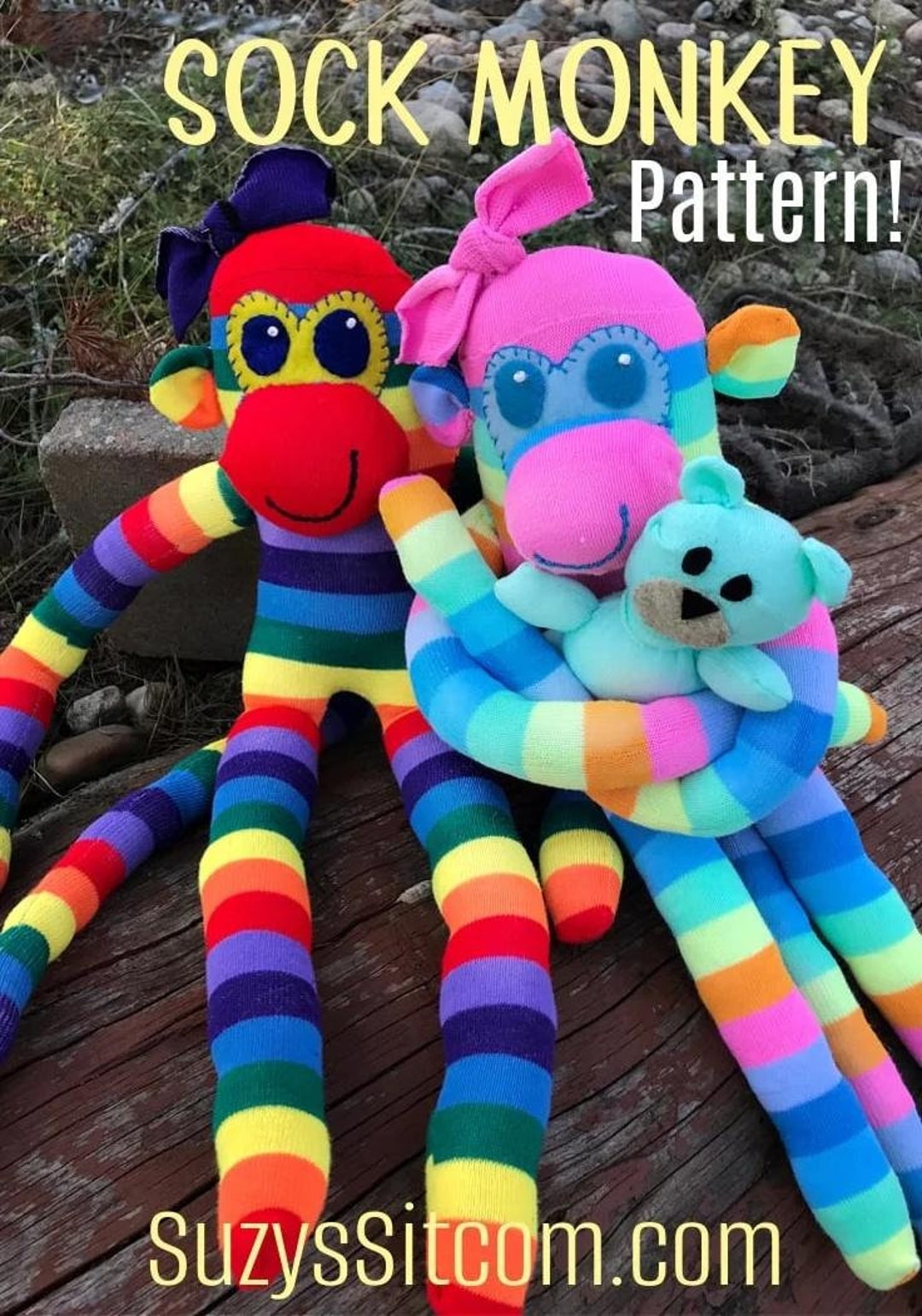 Sock Monkey Pattern, PDF Pattern, Digital Pattern, Monkey, Toy, Pattern ...