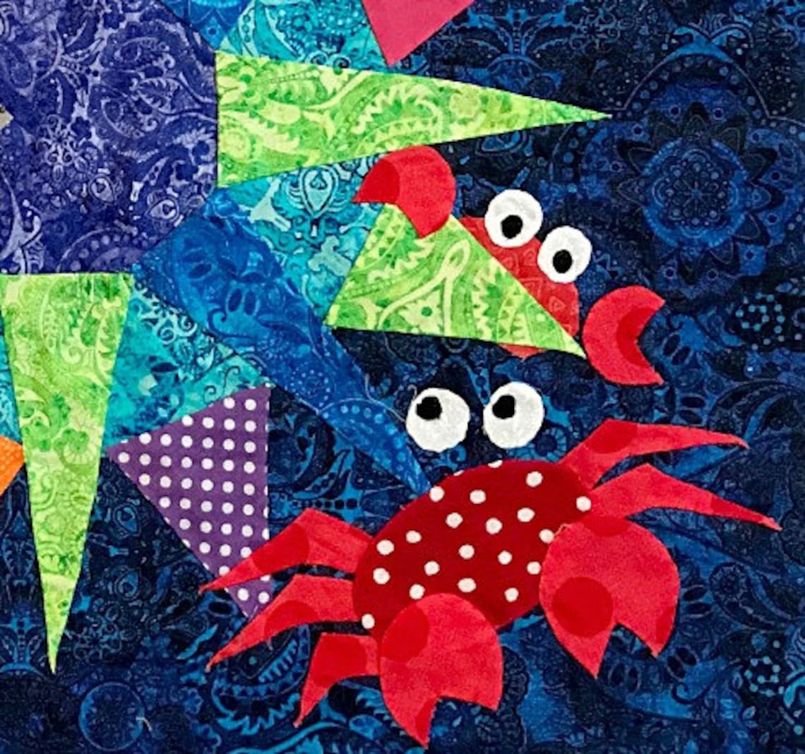 Seagull Paradise Quilt Block Pattern, Applique Embroidery (PDF Pattern ...