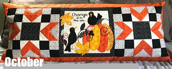 Bench Pillow Cover Patterns, Applique Quilt Block, Full Set (digital ...
