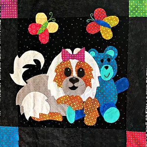 Dog, Happy Tails Quilt Pattern, Quilt Block Pattern, PDF Pattern ...