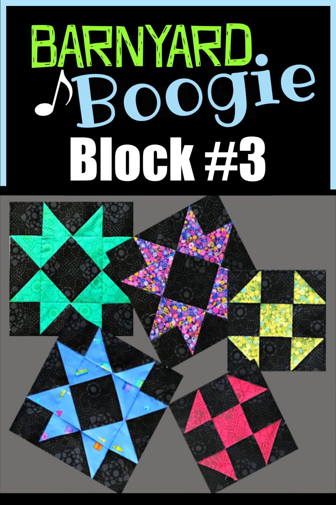 Barnyard Boogie Pattern, Quilt Block Pattern, PDF Pattern, Digital ...