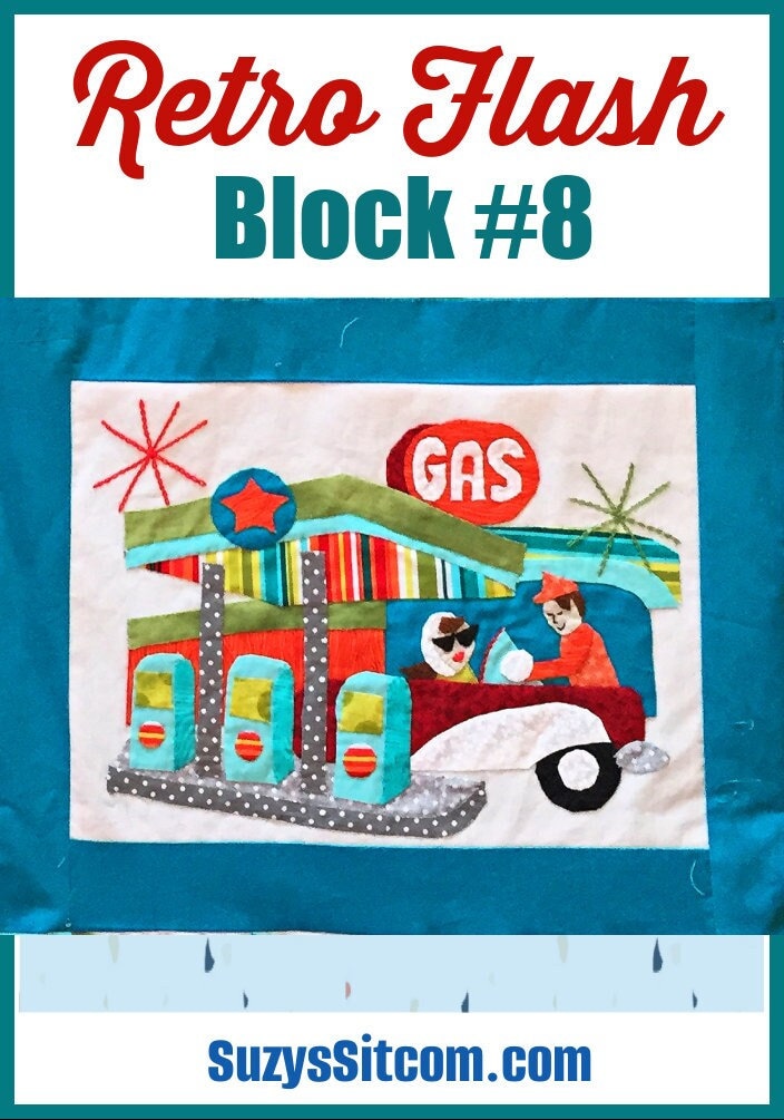 Retro Gas Station Quilt Pattern, 50s Style (digital Pattern) - Etsy