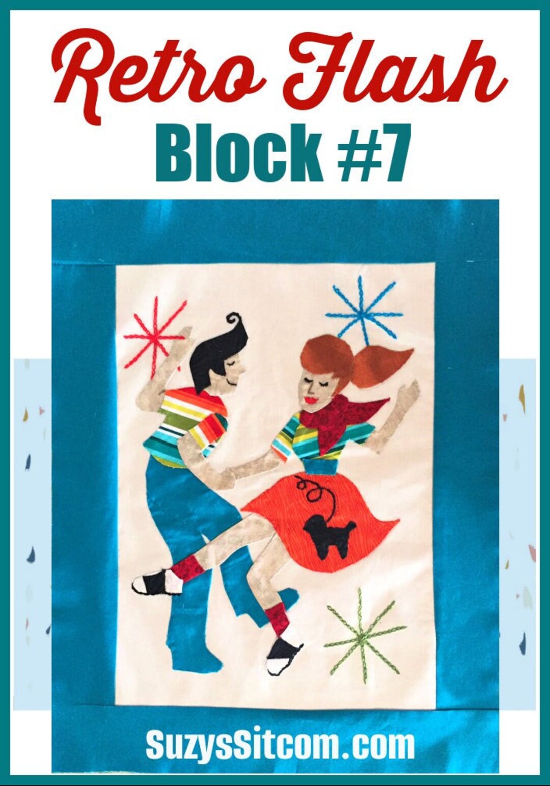 Retro Flash, Quilt Pattern, Pattern, Digital Pattern, Dance, Retro, 50s ...