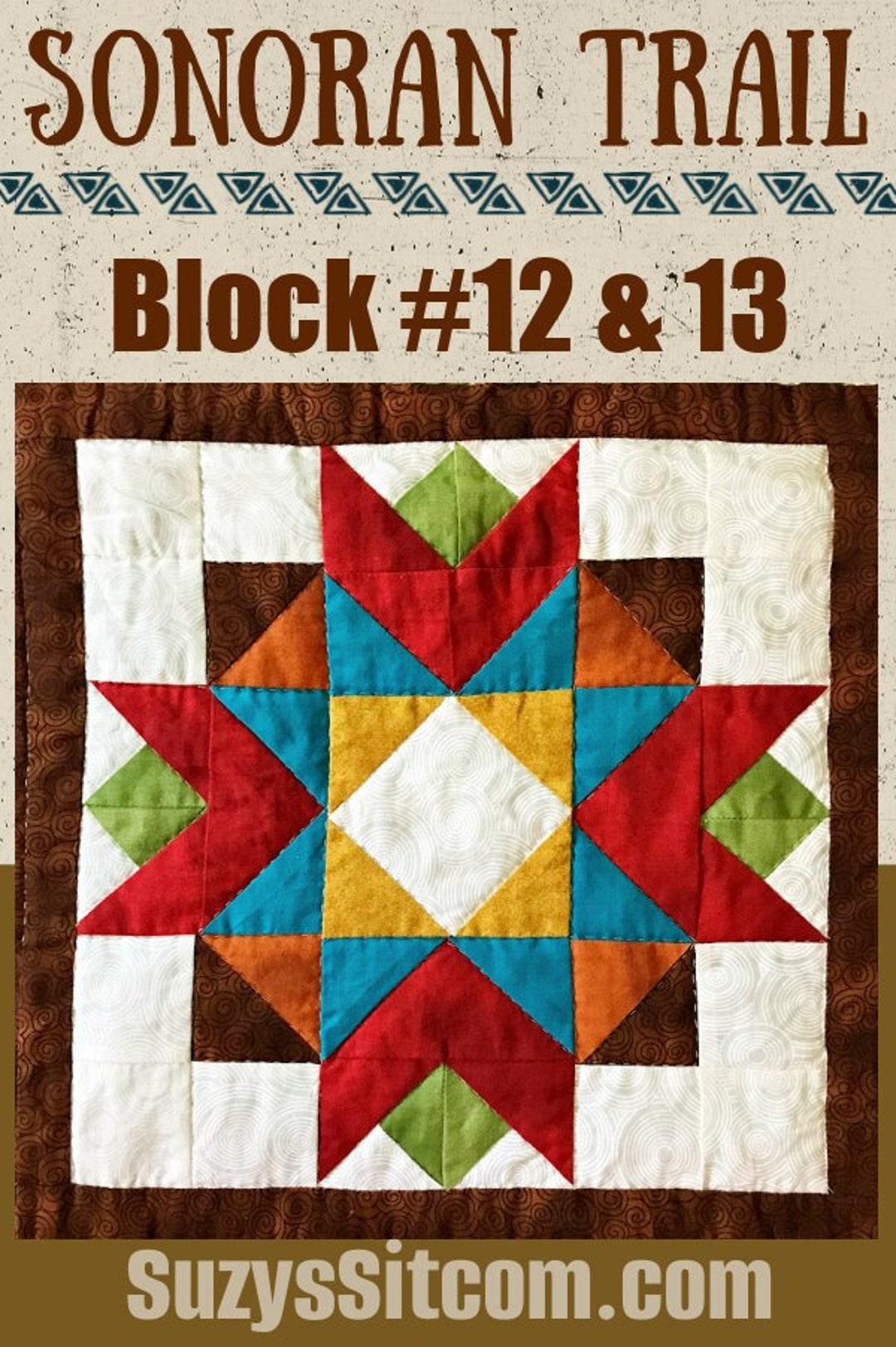 Sonoran Trail Quilt Pattern, Southwestern Sun (PDF Pattern) - Etsy