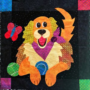 Dog, Happy Tails Quilt Pattern, Quilt Block Pattern, PDF Pattern ...