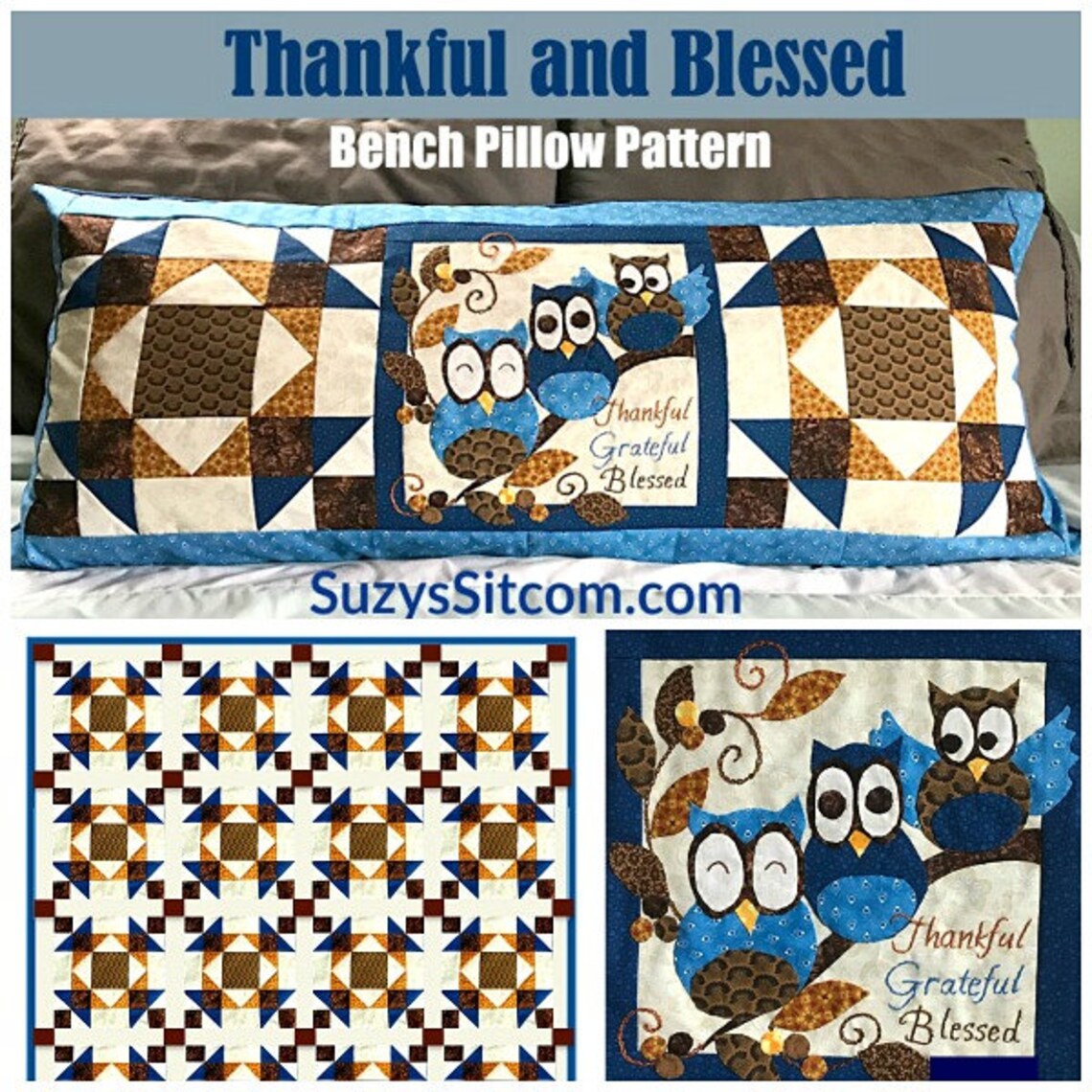 Combo Pack Bench Pillow Pattern Quilt Block Pattern Digital - Etsy