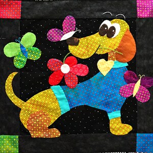 Dog, Happy Tails Quilt Pattern, Quilt Block Pattern, PDF Pattern ...