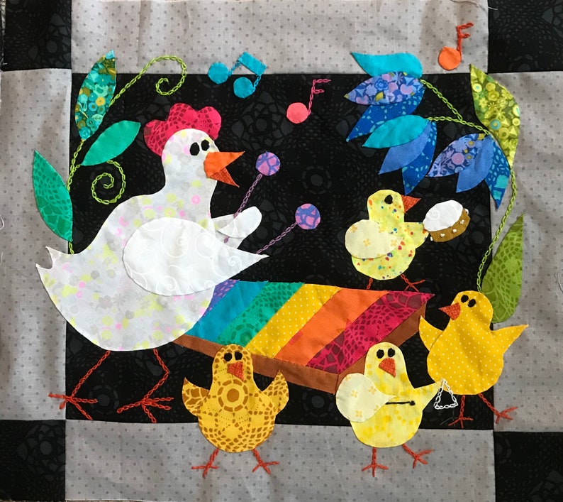 Barnyard Boogie Full Pattern Quilt Block Pattern Paper - Etsy