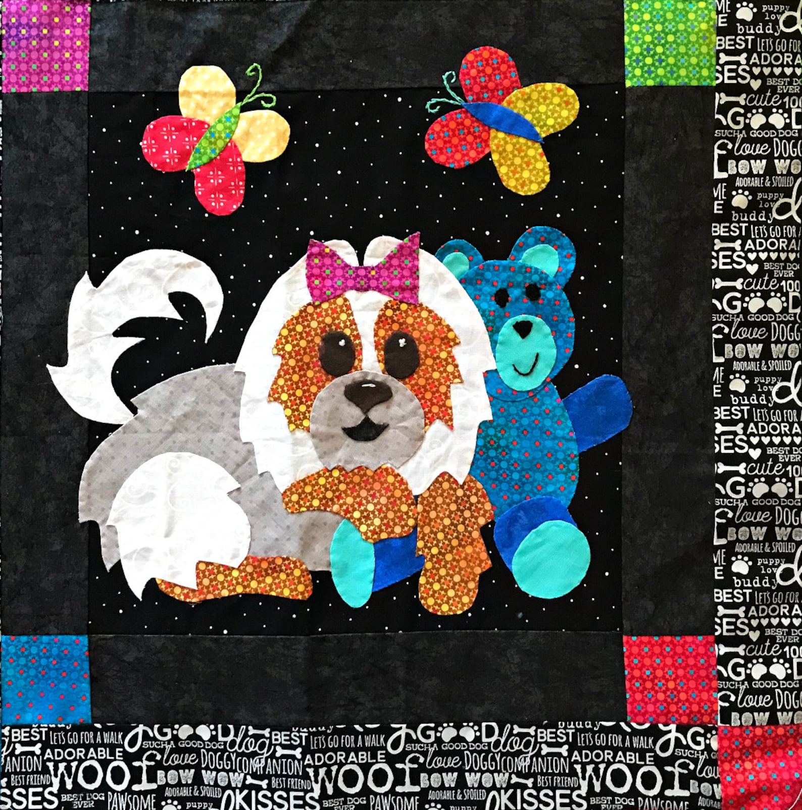 Dog, Happy Tails Quilt Pattern, Quilt Pattern, PDF Pattern, Digital ...
