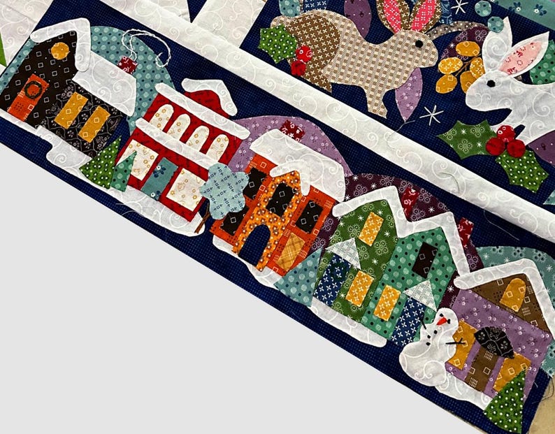 Winter Village Quilt Pattern, Seasons Blessings Block 4 (PDF Pattern ...