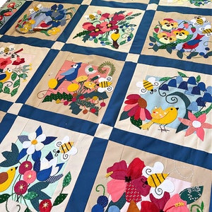 Tweet as Honey Applique Quilt Pattern, Birds, Bees, Flowers (paper Copy ...
