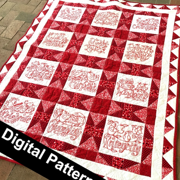 Redwork Pattern - Etsy