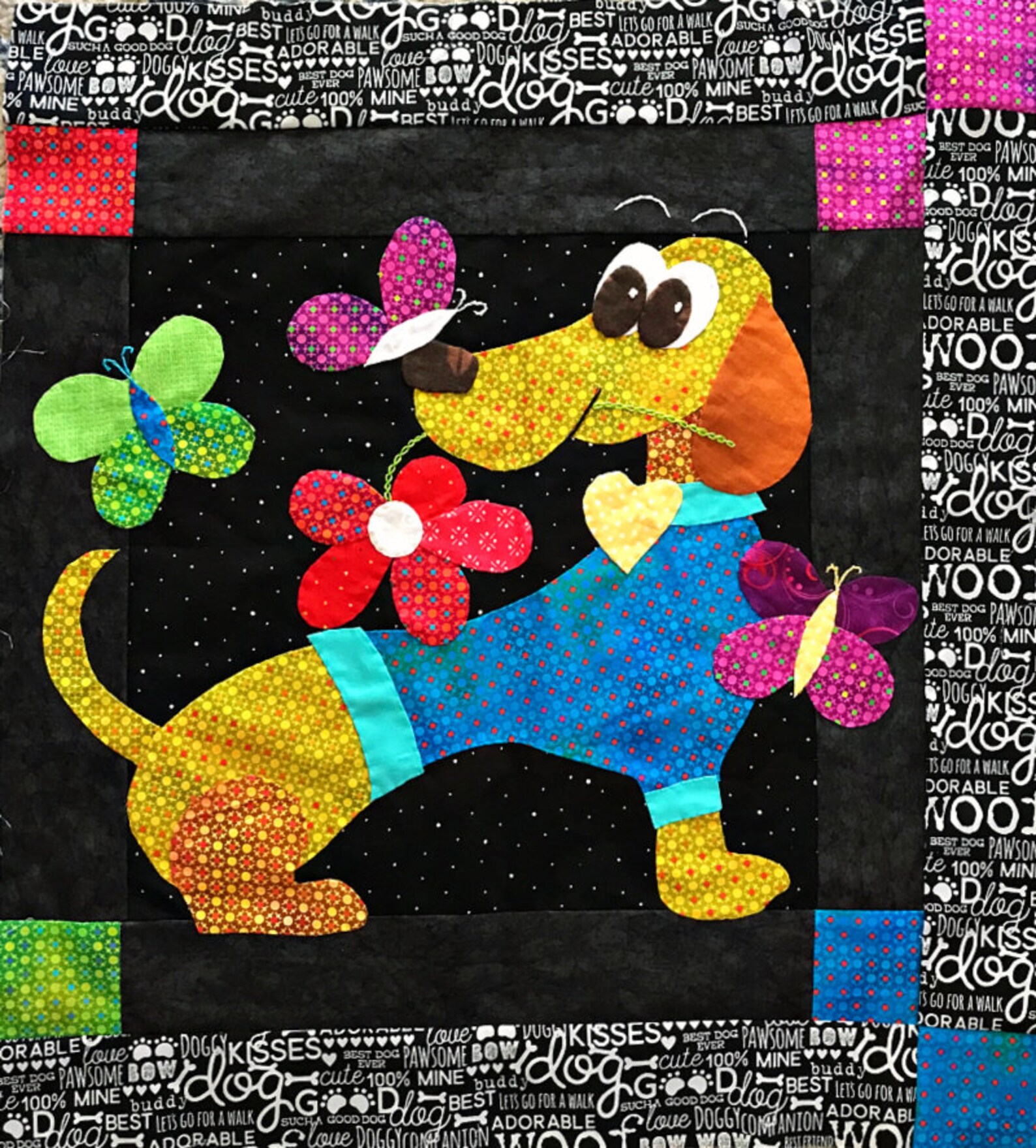 Dog, Happy Tails Quilt Pattern, Quilt Block Pattern, PDF Pattern ...