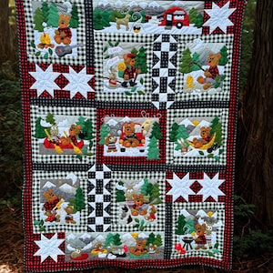 Bear, Bearadise Quilt Pattern, Quilt Block Pattern, PDF Pattern ...
