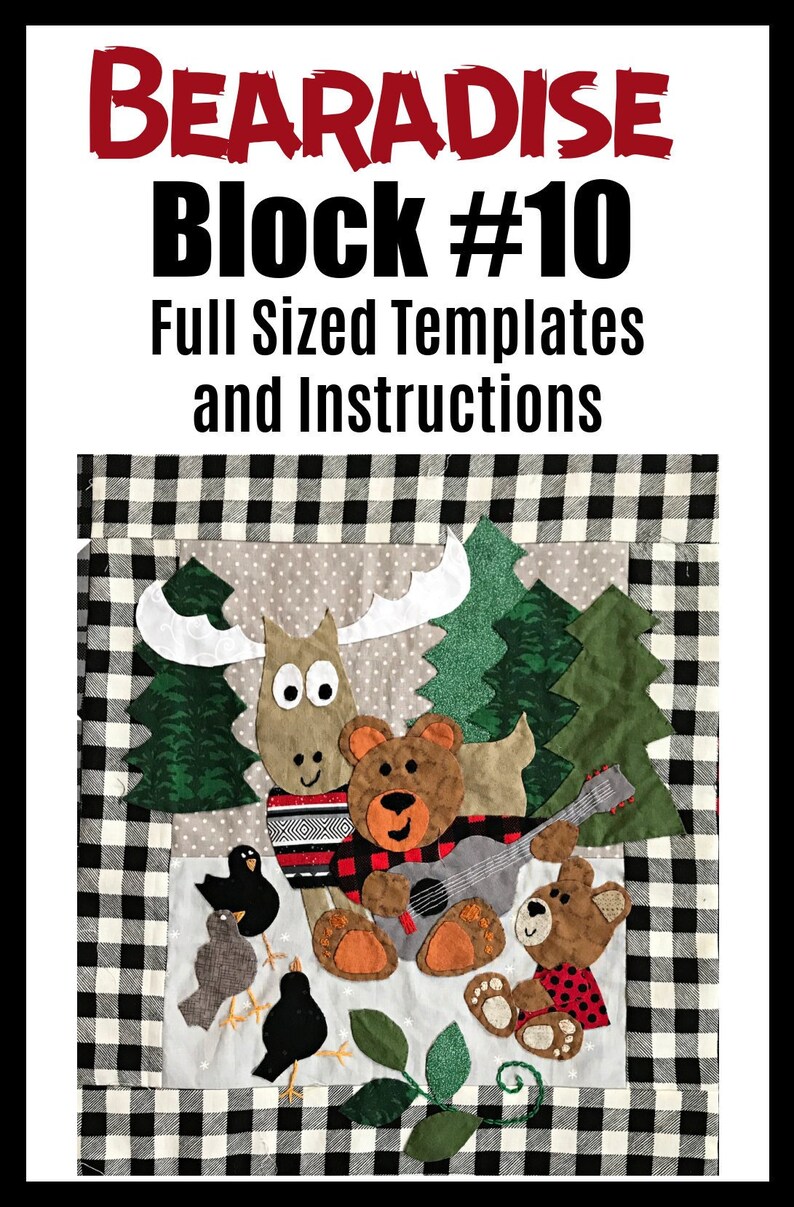 Bear, Bearadise Quilt Pattern, Quilt Block Pattern, PDF Pattern ...