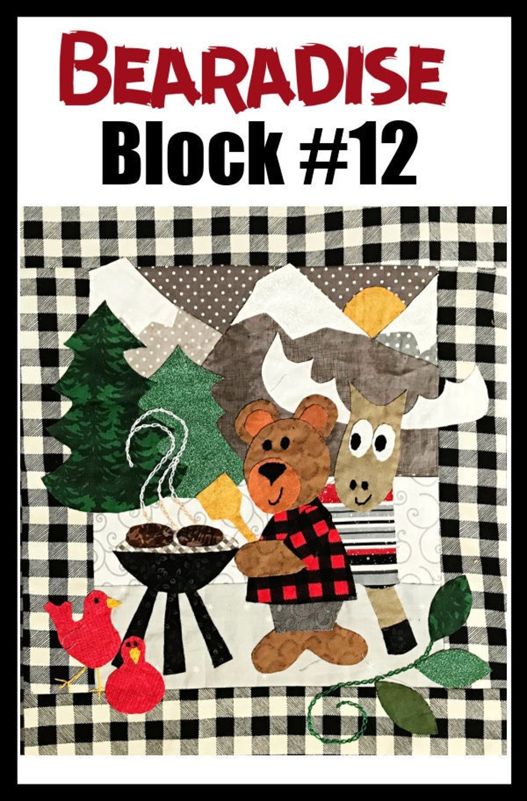 Bear, Bearadise Quilt Pattern, Quilt Block Pattern, PDF Pattern ...