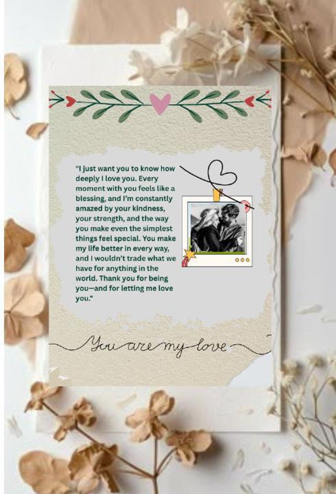 Heartfelt Message for Your Soulmate - Love Letter - Etsy