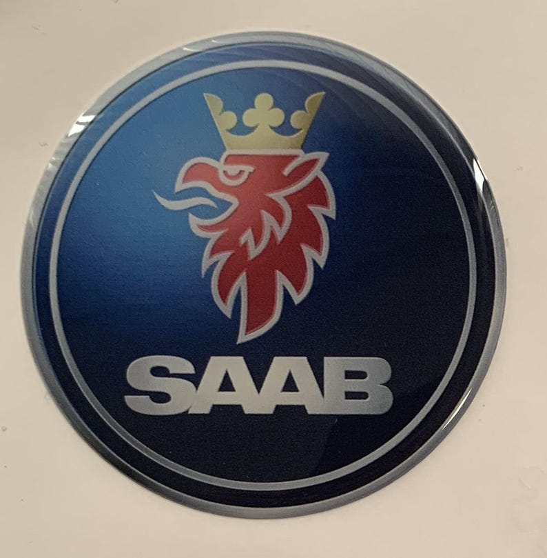 Custom Domed SAAB Wheel Center Cap Decal/premium Gloss Finish Silicone ...
