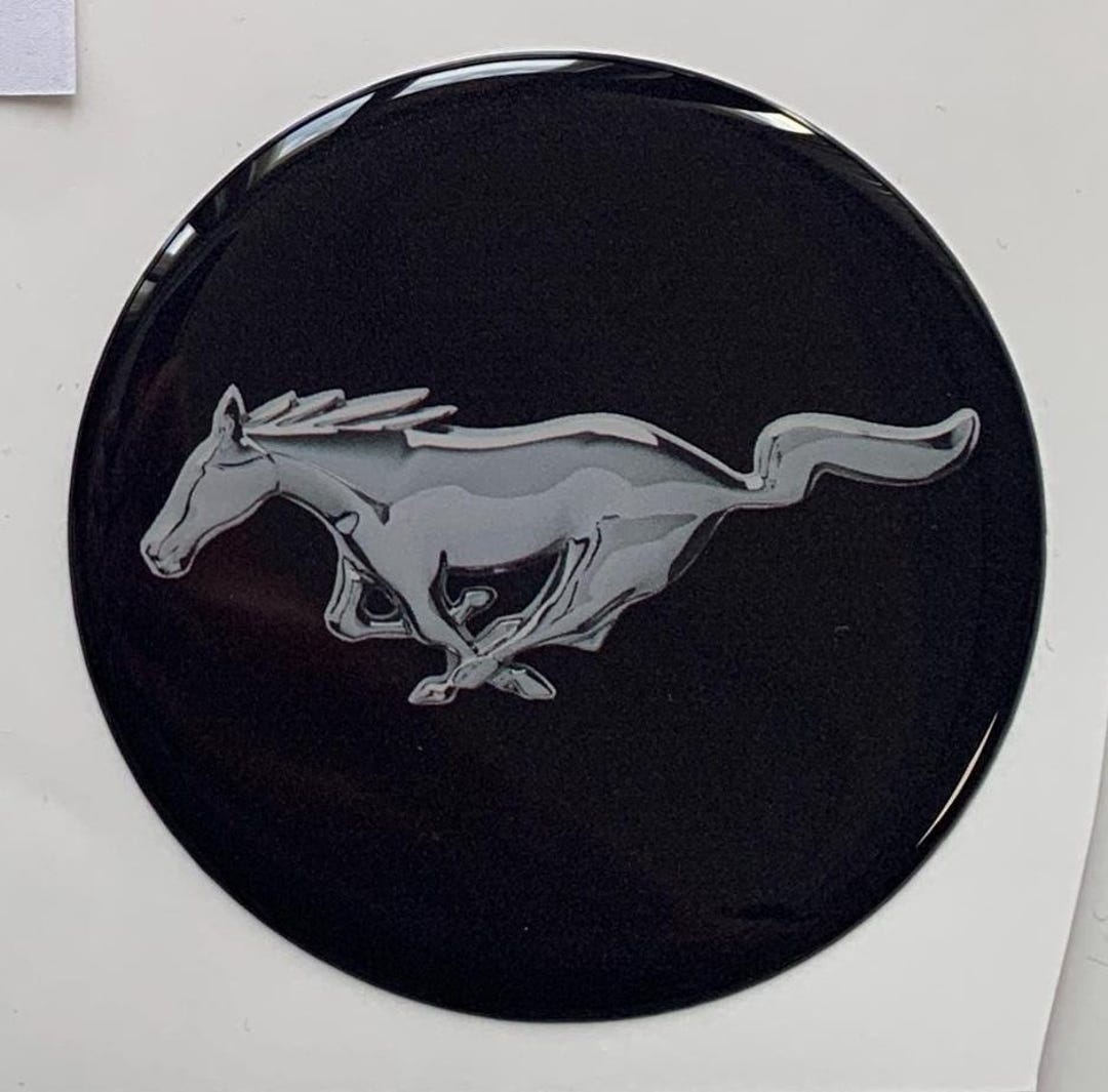 Custom Domed Mustang Wheel Center Cap Decal: Single Epoxy Resin Sticker ...