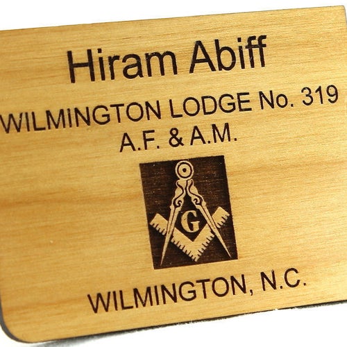 Masonic Name Tag Badge Wood - Etsy