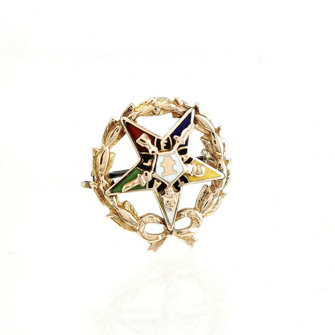 OES 10K Gold Pin Eastern Star Lapel Pin OES Brooch - Etsy