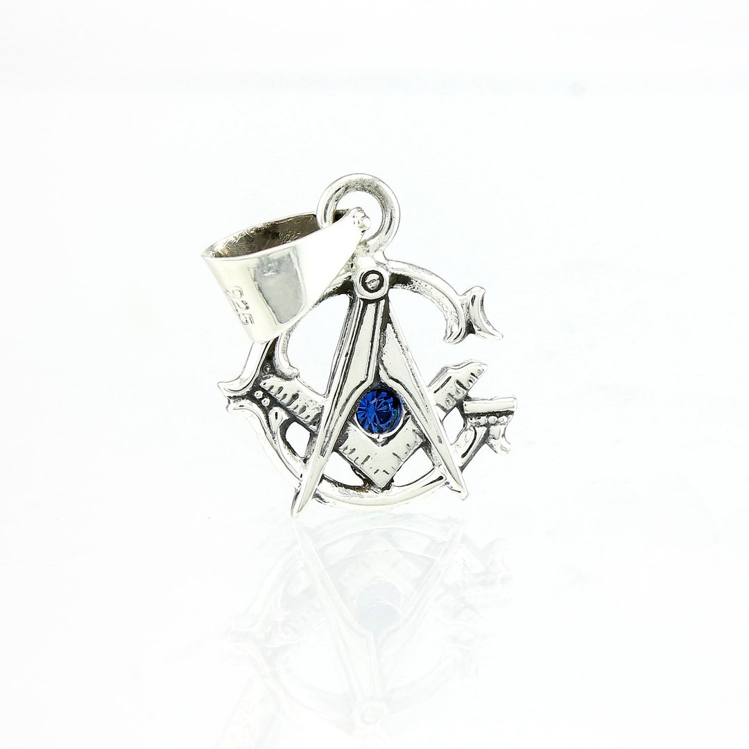 Masonic Pendant Sterling Silver Charm - Etsy