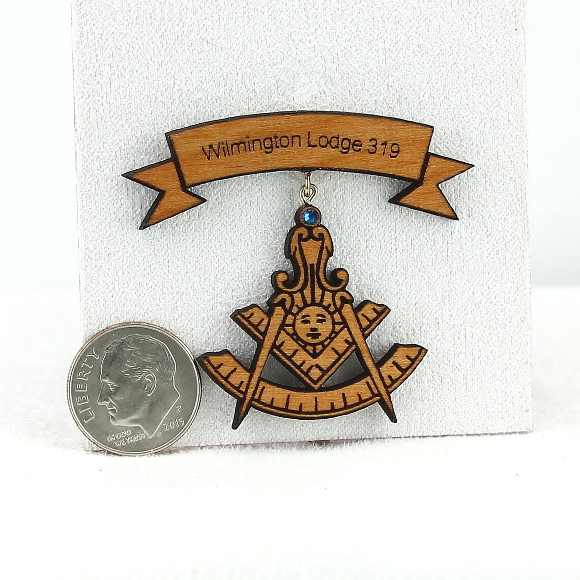 Masonic Past Master Pin Wooden With Jewel - Etsy