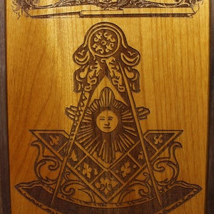 Masonic Past Master Plaque - Custom Wood Engraved - Etsy