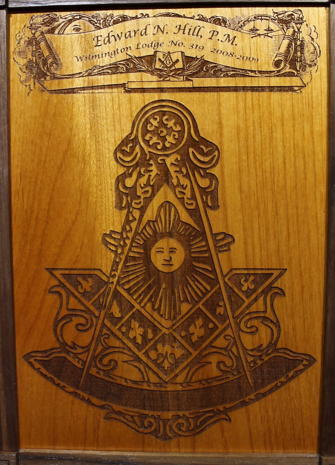 Masonic Past Master Plaque - Custom Wood Engraved - Etsy