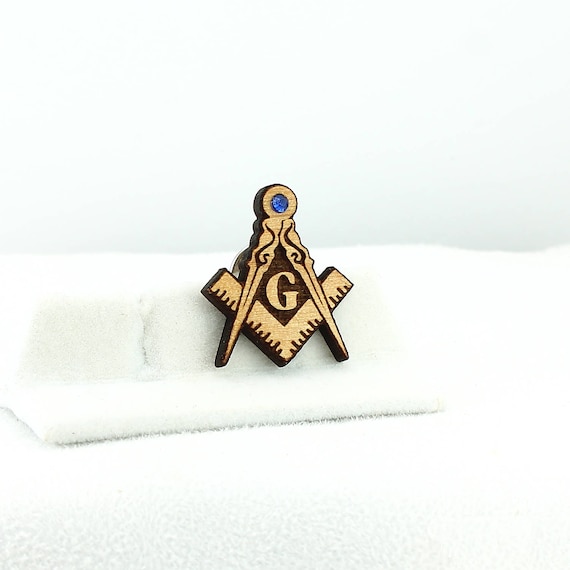Masonic Pin / Button With Jewel | Etsy