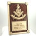 Masonic Plaque Custom Wood Engraved - Etsy