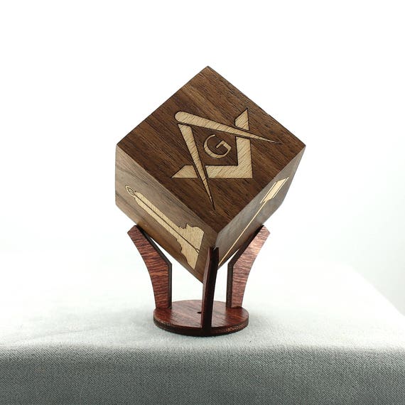 Masonic Wood Inlaid Cube Working Tools - Etsy