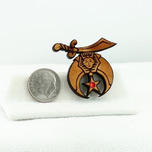 Shriner Wooden Button / Pin - Masonic - Etsy