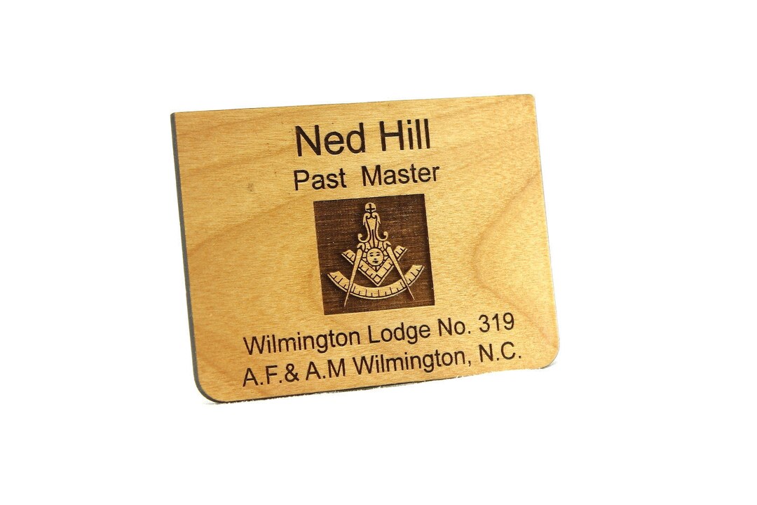 Masonic Past Master Wooden Name Tag / Badge - Etsy