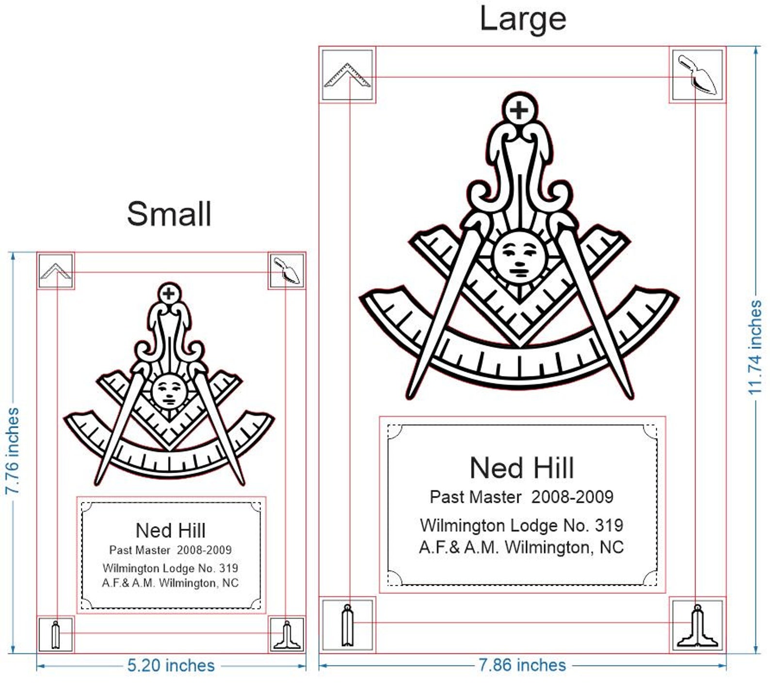 Masonic Past Master Plaque - Custom Wood Engraved - Etsy