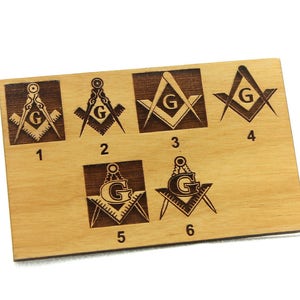 Masonic Name Tag Badge- Wood - Etsy