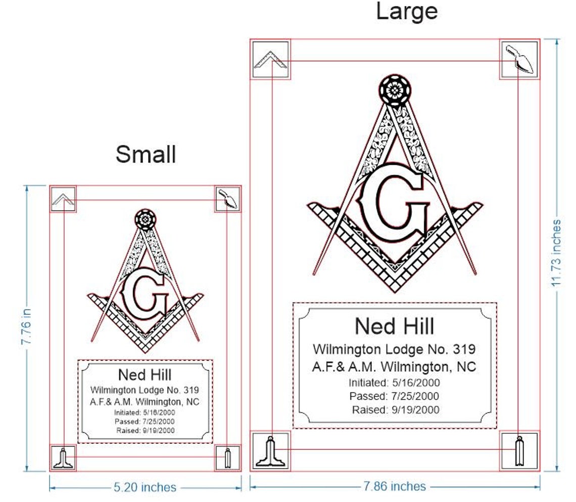 Masonic Plaque Custom Wood Engraved - Etsy