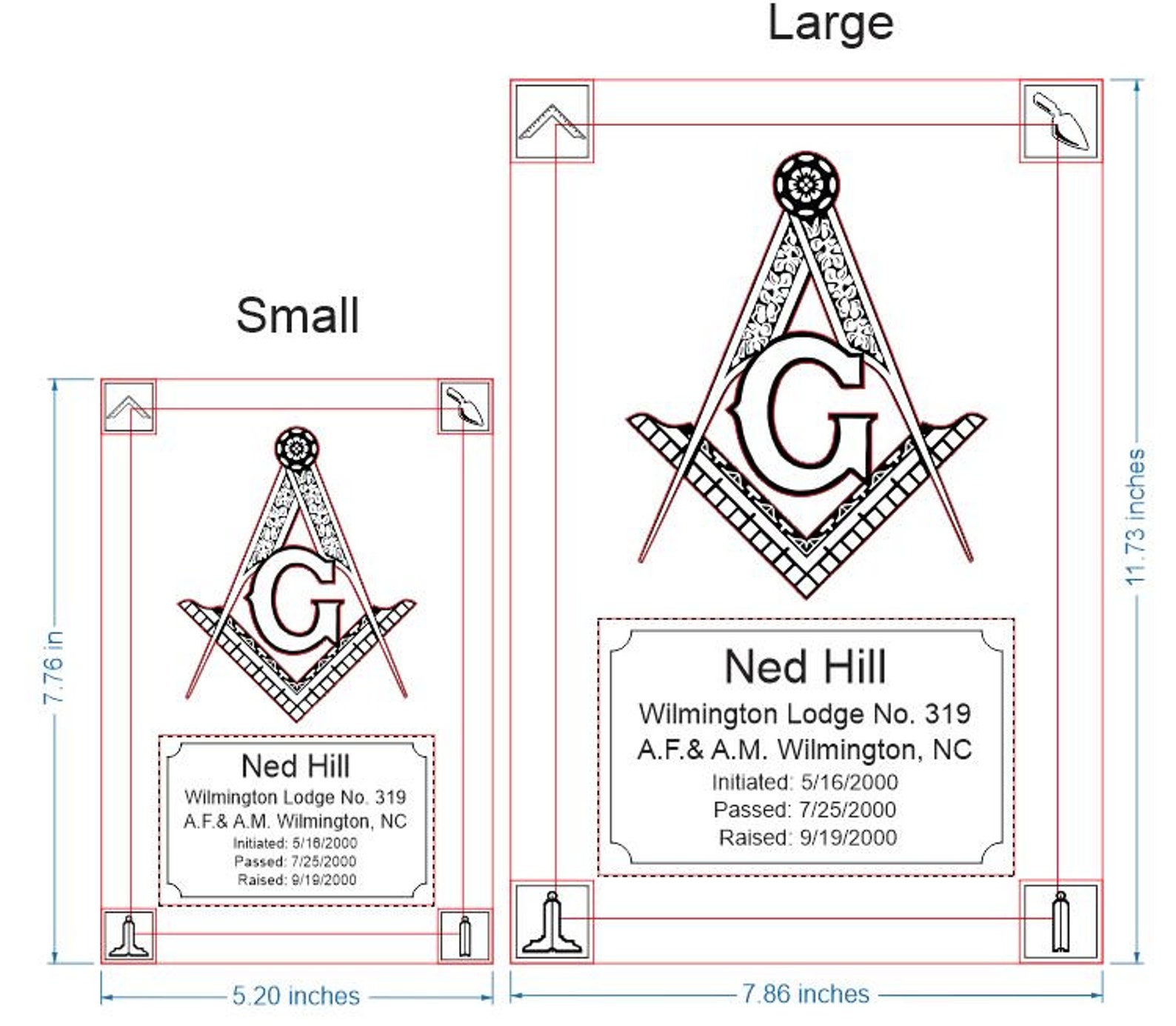 Masonic Plaque Custom Wood Engraved - Etsy