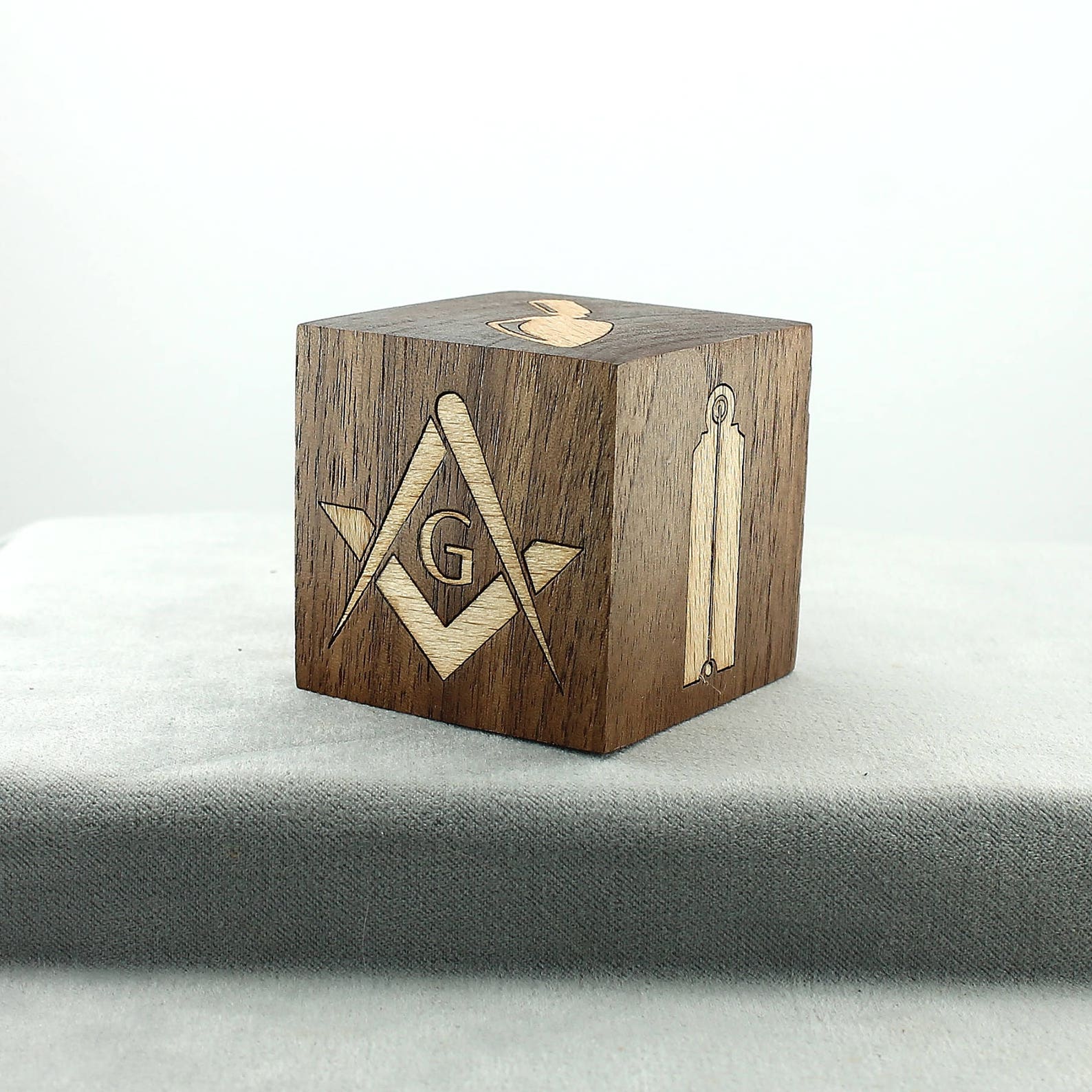 Masonic Wood Inlaid Cube Working Tools - Etsy