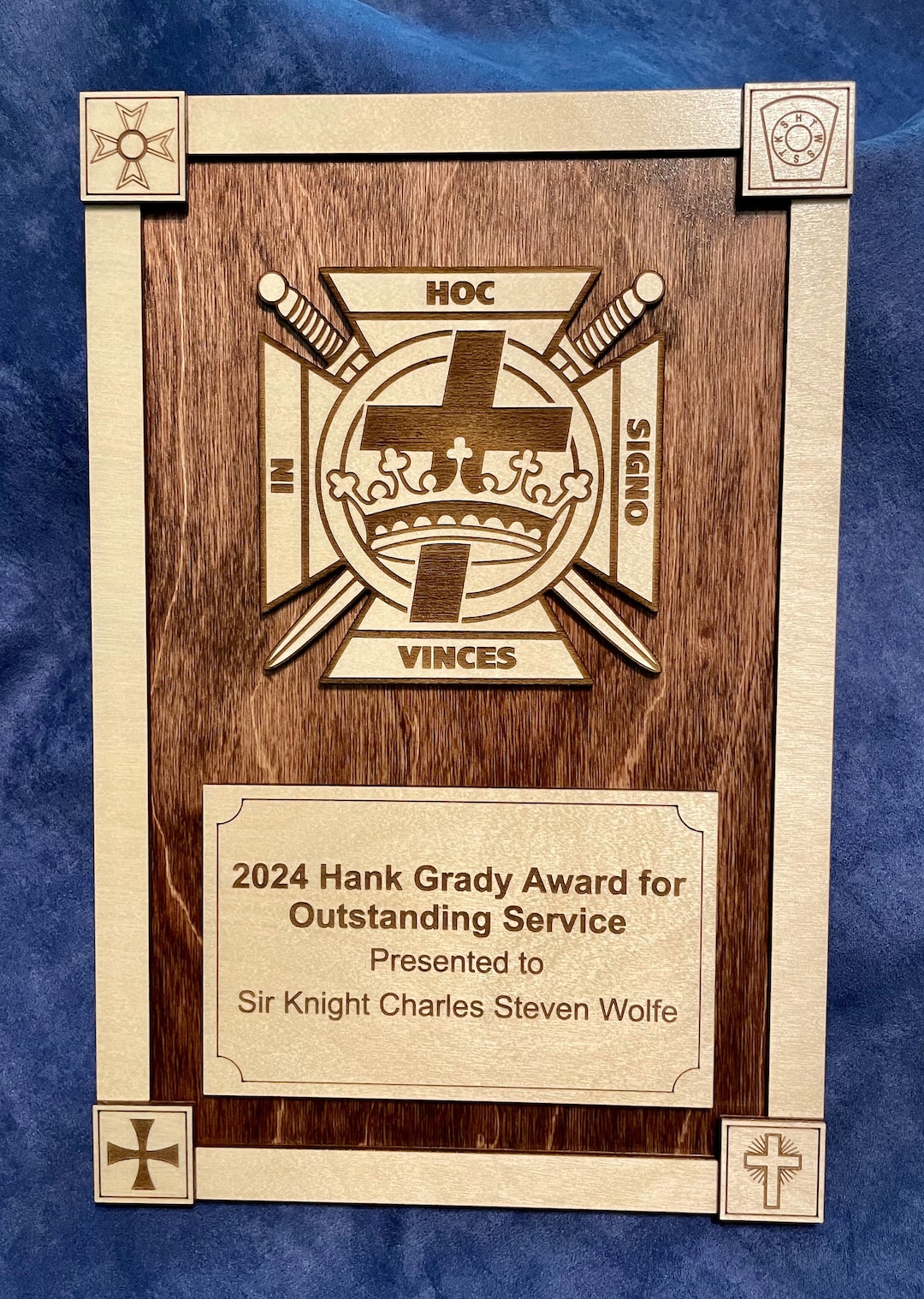 York Rite Commandery Plaque - Custom Wood Engraved - Etsy