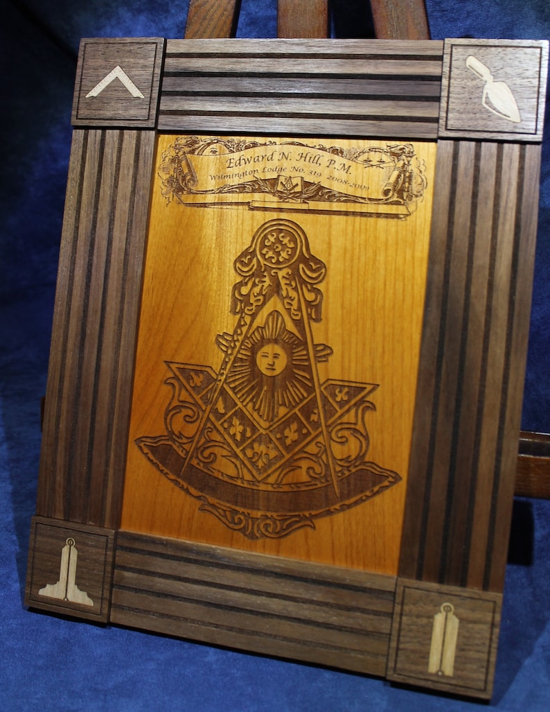Masonic Past Master Plaque - Custom Wood Engraved - Etsy