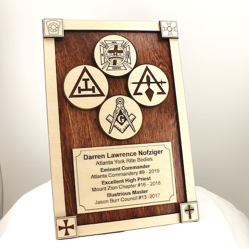 Masonic Past Master Plaque Custom Wood Engraved - Etsy