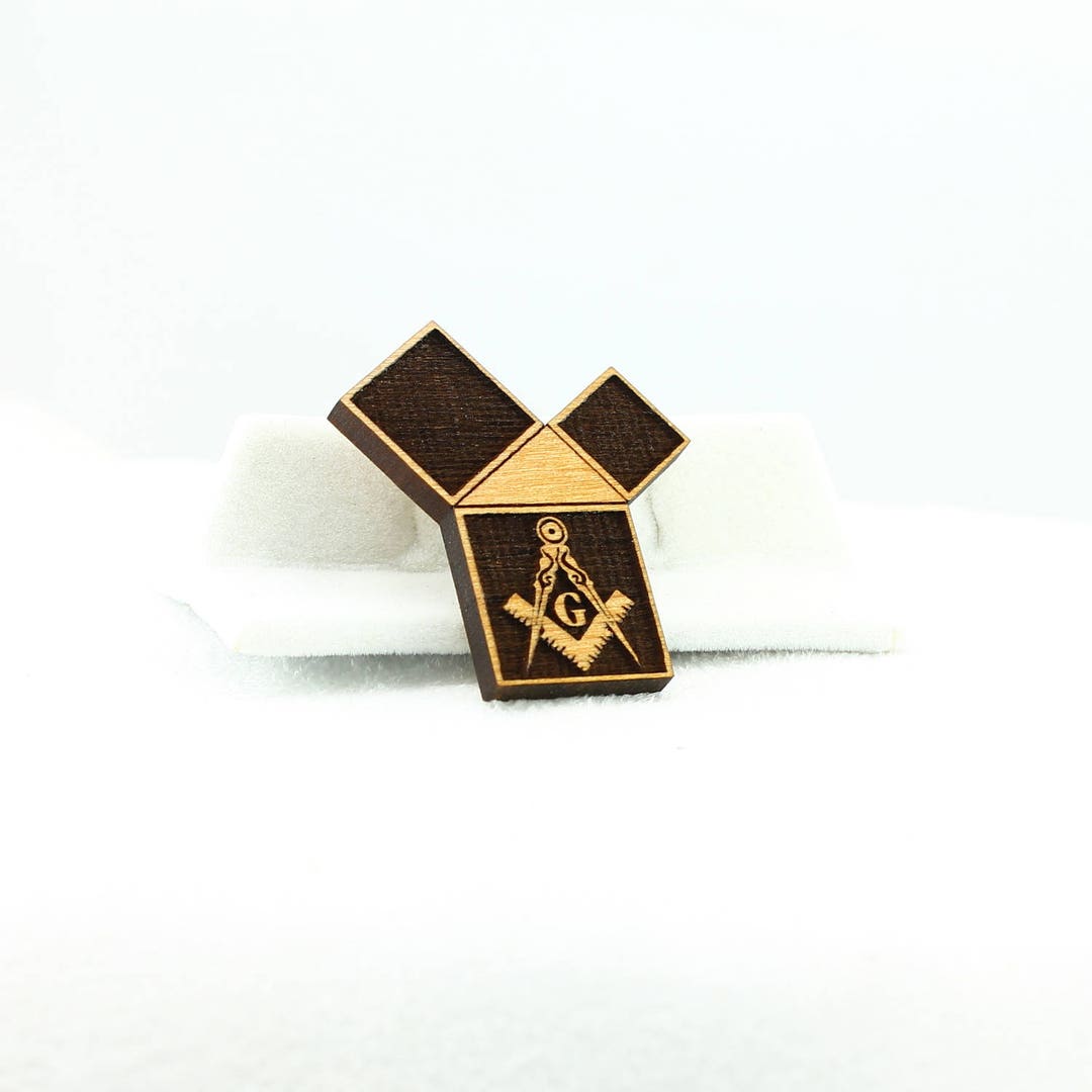 Masonic Wooden Button / Pin - 47th Problem of Euclid - Etsy
