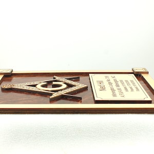 Masonic Plaque - Custom Wood Engraved - Etsy