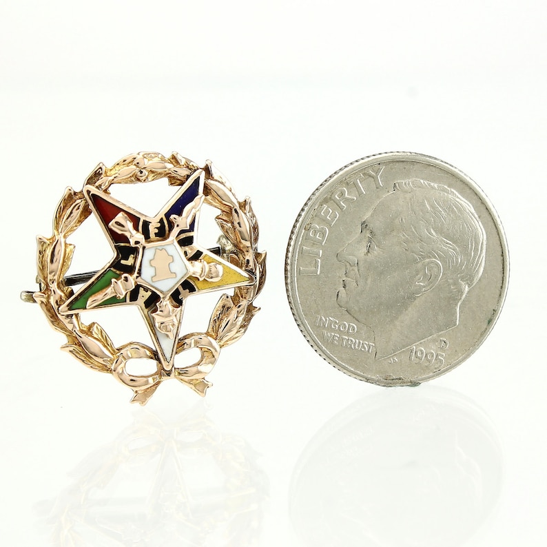 OES 10K Gold Pin Eastern Star Lapel Pin OES Brooch | Etsy