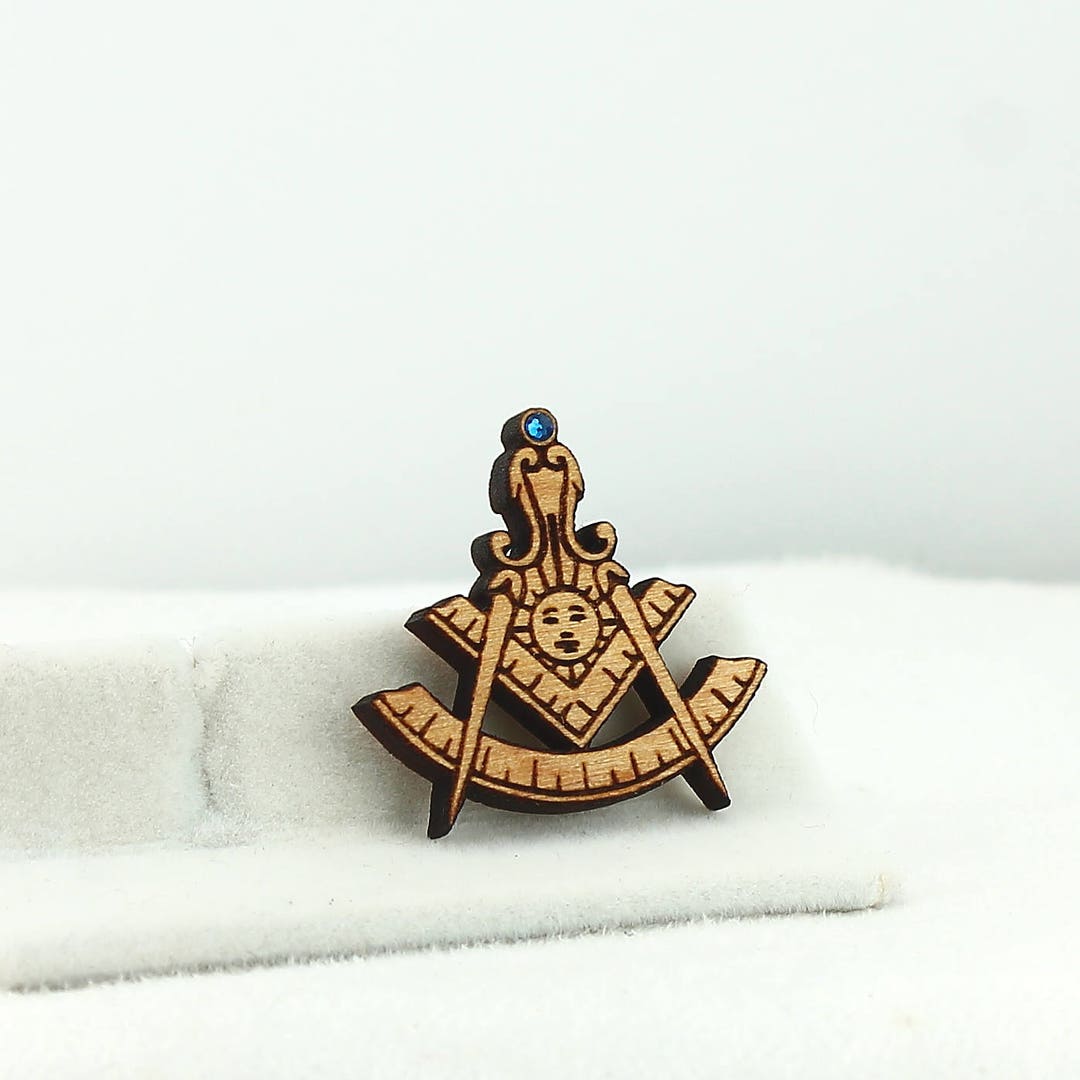 Masonic Past Master Pin Wooden With Jewel - Etsy
