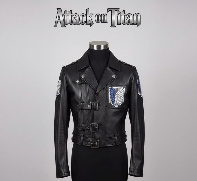 Attack On Titan Leather Jacket Survey Corps Costume Aot Cosplay